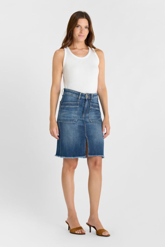 Jupe en jeans Sivia : Jupe Femme : Le Temps des Cerises
